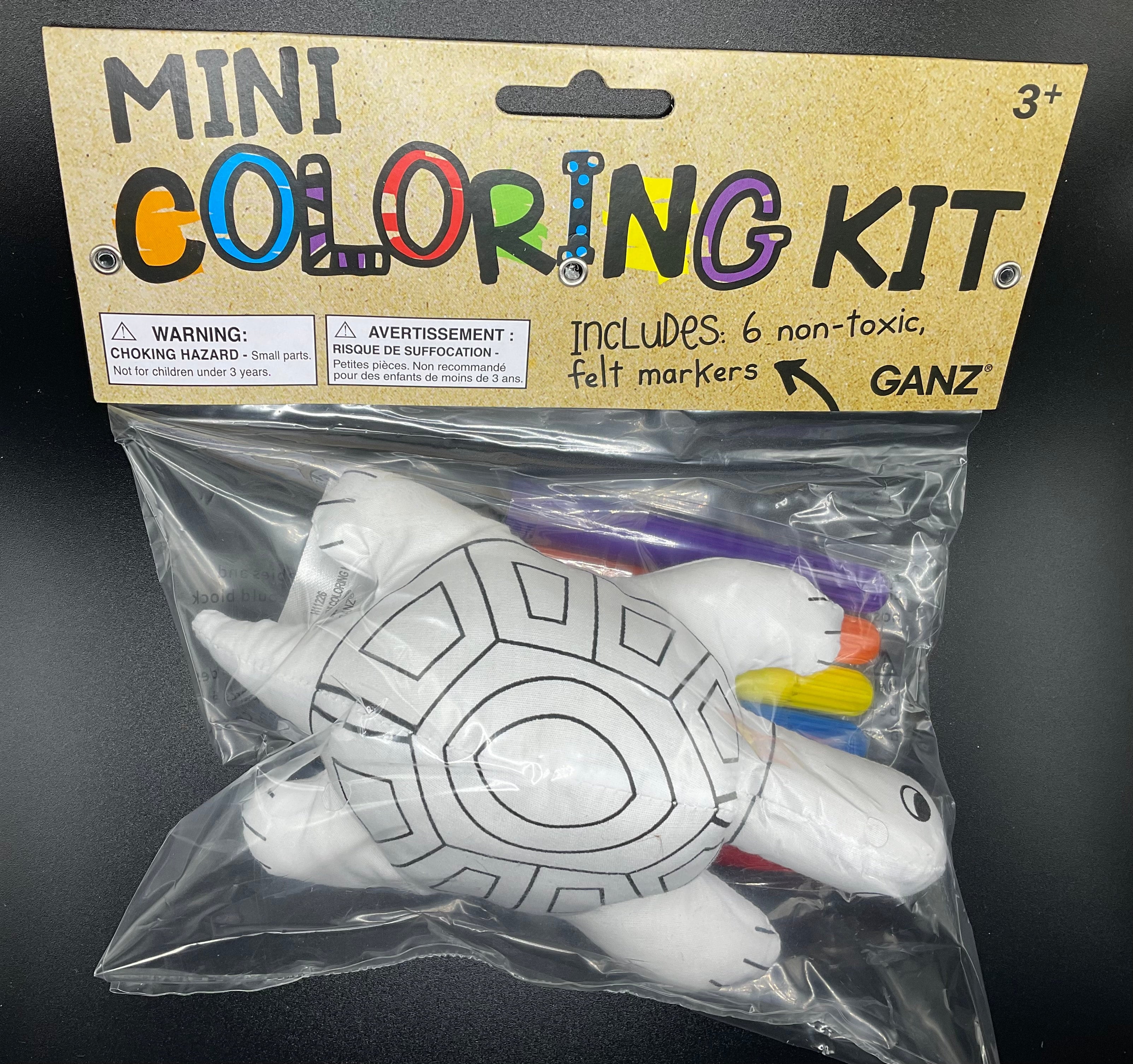 Turtle Mini Coloring Kit | LITTLE D's FAMILY CRAFTS